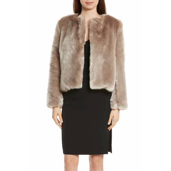 Milly | Jackets & Coats | New Milly Faux Fur Jacket In Mink | Poshmark
